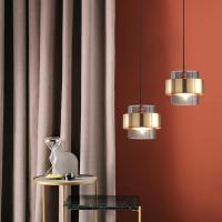 China Modern Design Glass Gold Chandelier for Dining Room Living Room Interior Iron Pendant Light for sale