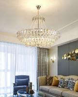 China Light Luxury Modern Retro Staircase Chandelier Hollow Crystal Chandelier for Hotel Villa Shopping Mall Wedding for sale