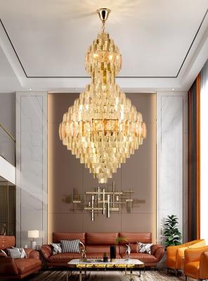 China Luxury Led Wedding Hotel Pendant Chandelier Lights Modern Crystal Chandelier Ceiling Light for Party Event Decorations for sale