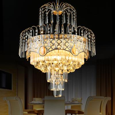 China Luxury Led Hotel Pendant Chandelier Lights Modern Crystal Chandelier Ceiling Light for Party Event Decorations for sale