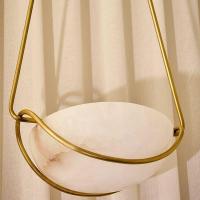 China Nordic Style Indoor Decorative Kitchen Island Living Room Luxury Alabaster Pendant Lights for sale
