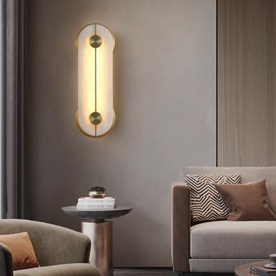 China Alabaster Wall Sconce Light Minimalist Modern Bedroom Wall Decoration Lamp for Living Room Hotel for sale