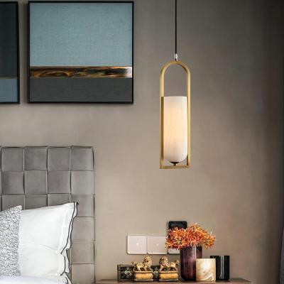 China Art Dining Room Living Room Bedroom White Marble Alabaster Pendant Light Chandelier for sale