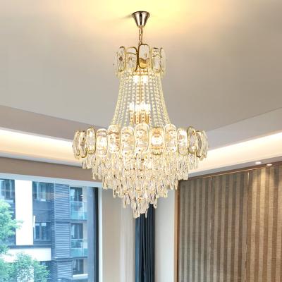 China Luxury Party Events Pendant Ceiling Lights Crystal Hall Centerpiece Decorations Chandelier Lights for Hotel for sale