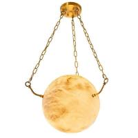 China Wholesale Modern Led Lights Minimalist Indoor Art Deco Brass Spanish Alabaster Stone Ceiling Lamp Pendant Light for sale