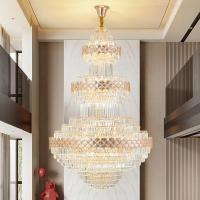 China Modern Luxury Crystal Pendant Lamp Customized Villa LED Decorative Light Design Creative Living Room Chandelier for sale
