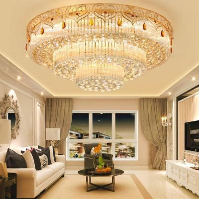 China New Wedding Decoration Metal Iron Plating Crystal Bead Chandelier Event Stage Decoration Ceiling Light for sale