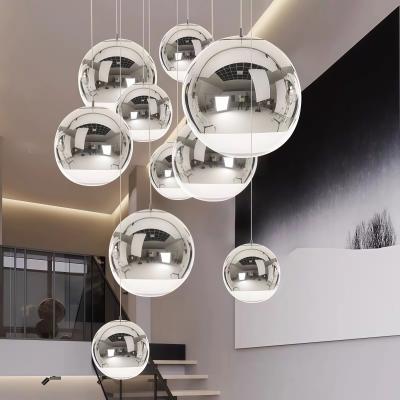 China JYLIGHTING Minimalist Mirror Glass Sphere Pendant Light, Reflective Globe Hanging Lamp for Home Decor for sale