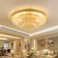 China Gold Pendant Lights Clear Crystal Chandelier Living Dining Room Indoor Lighting Ceiling Light for sale