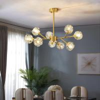 China JYLIGHTING Modern Gold Brass Sputnik Chandelier,Faceted Cut Crystal Glass Ceiling Light for Living Room, Dining Room for sale