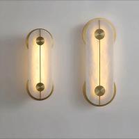 China Designer Artist Indoor Marble Sconce Alabaster Wall Lamp for Hotel Bedroom Corridor Home Decoration for sale