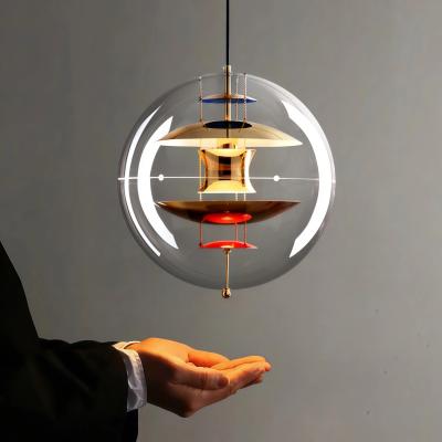 China JYLIGHTINGMid-Century VP Globe Pendant Light, Modern Multicolor Acrylic & Metal Sphere Hanging Lamp for Dining Room, Living Room for sale