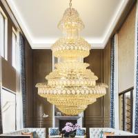 China Postmodern luxury Hotel villa decorate crystal E14 pendant lighting living room restaurant building project chandelier for sale