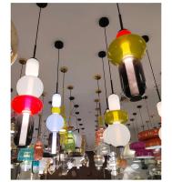 China JYLIGHTING Modern Stacked Glass Pendant Light, Multi-Color Pebble-Shaped Glass LED Hanging Lamp for Kitchen Island & Dining Room for sale