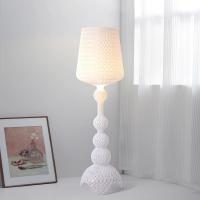 China JYLIGHTING Black Cut-Out Floor Lamp, Acrylic & PVC Lattice Floor Light with Hourglass Shape for Living Room & Bedroom for sale