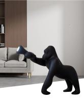 China JYLIGHTING Creative Gorilla Floor Lamp, Fiberglass Resin Gorilla Sculpture LED Floor Light for Living Room & Commercial Decor for sale
