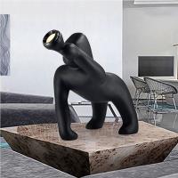 China JYLIGHTING Creative Gorilla Floor Lamp, Fiberglass Resin Gorilla Sculpture LED Floor Light for Living Room & Commercial Decor for sale