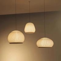 China JYLIGHTING Nordic Minimalist Ribbed Pendant Light, PMMA & Knitted Fabric Dome Lamp with Iron Frame for Bedroom & Dining Room for sale