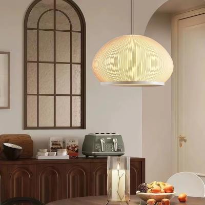 China JYLIGHTING Nordic Minimalist Ribbed Pendant Light, PMMA & Knitted Fabric Dome Lamp with Iron Frame for Bedroom & Dining Room for sale