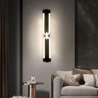 China JYLIGHTING Modern Chain-Shaped Wall Sconce, Brass-Finish Iron with High-Translucency Acrylic Tube Light for Bathroom & Bedroom for sale
