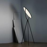 China JYLIGHTING Modern Round LED Tripod Floor Lamp, Iron Frame & PVC Diffuser Standing Light for Living Room & Bedroom for sale