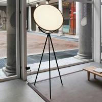 China JYLIGHTING Modern Round LED Tripod Floor Lamp, Iron Frame & PVC Diffuser Standing Light for Living Room & Bedroom for sale