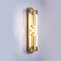 China JYLIGHTING Art Deco Iron & Acrylic LED Wall Sconce, Gold Finish Interlocking Tube Light for Bedroom & Entryway for sale