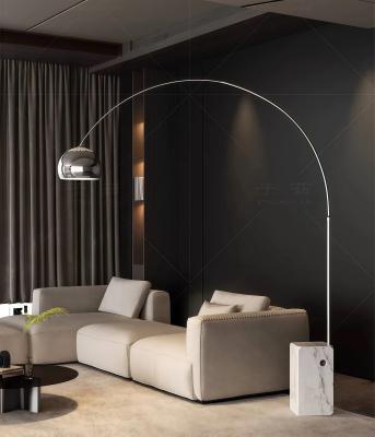 China JYLIGHTING Modern Arched Floor Lamp, Marble Base & Chrome Metal Arm Overarching Light for Living Room & Reading Nook for sale