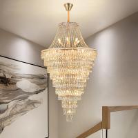 China Simple Light Luxury Modern Crystal Pendant Chandelier For Hotel Villa for sale
