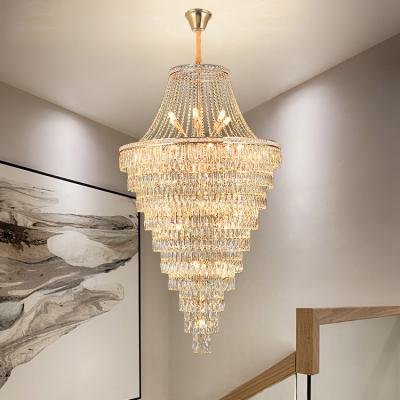 China Simple Light Luxury Modern Crystal Pendant Chandelier For Hotel Villa for sale