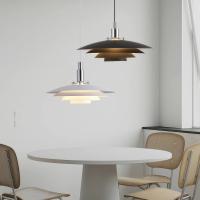 China JYLIGHTING Mid-Century Multi-Tier Aluminum Pendant Light, Brushed Metal Saucer Hanging Lamp for Dining & Kitchen Island for sale
