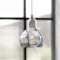 China JYLIGHTING Modern Double-Walled Glass Pendant Light, Iron Socket Bulb-Shaped Hanging Lamp for Kitchen Island & Dining Bar for sale