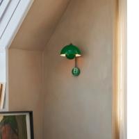 China JYLIGHTING Mid-Century Dome Wall Sconce, Glossy Painted Iron & Glass Modern Wall Lamp for Bedroom & Living Room for sale