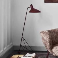China JYLIGHTING Mid-Century Black Floor Lamp, Painted Iron & Brass Accent Adjustable Task Light for Living Room & Office for sale