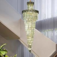 China Modern Luxury Hotel Lobby Crystal Ceiling Chandelier Villa Living Room Loft Staircase Chandelier Pendant Light for sale