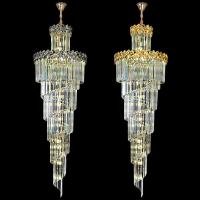 China Modern Luxury Hotel Lobby Crystal Ceiling Chandelier Villa Living Room Loft Staircase Chandelier Pendant Light for sale