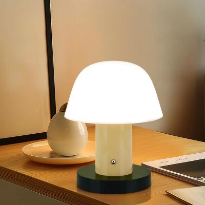 China JYLIGHTING Cordless Mushroom Table Lamp, Rechargeable ABS Night Light with Touch Control for Bedroom & Nursery for sale
