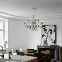 China JYLIGHTING Modern Multi-Arm Iron Chandelier, Industrial 36-Light Tiered Pendant Fixture for Living Room & Foyer for sale