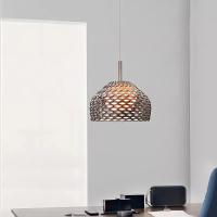 China JYLIGHTING Honeycomb Iron & PC Pendant Light, Modern Perforated Dome Hanging Lamp for Kitchen & Dining Room for sale