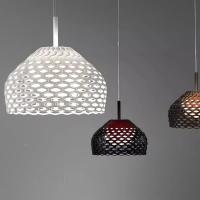 China JYLIGHTING Honeycomb Iron & PC Pendant Light, Modern Perforated Dome Hanging Lamp for Kitchen & Dining Room for sale