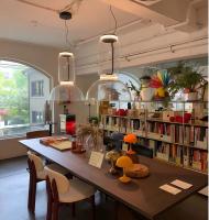 China JYLIGHTING Modern Tiered Glass & Iron LED Pendant Light, Clear Cylinder & Dome Shade Hanging Lamp for Living Room for sale