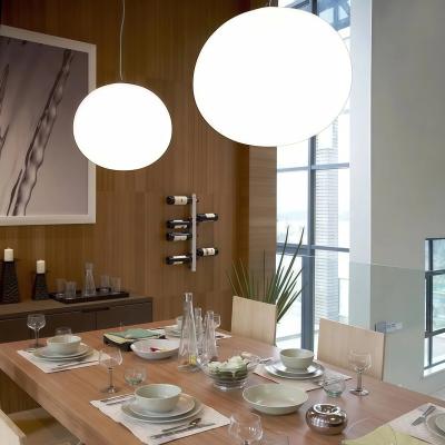 China JYLIGHTING Nordic Opal Glass Dome Pendant Light, Soft Glow White Half-Moon Hanging Lamp for Kitchen & Living Room for sale