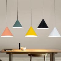 China JYLIGHTING Matte Black Iron & Glass Cone Pendant Light, Minimalist Tapered Hanging Lamp for Kitchen Island & Dining Room for sale