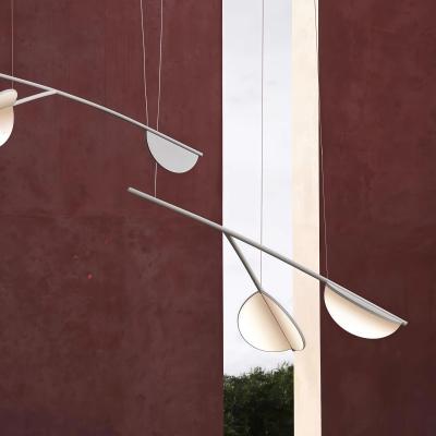 China JYLIGHTING Modern Iron & Acrylic Linear Pendant Light, 3-Semicircle Hanging Lamp for Dining & Kitchen Island for sale