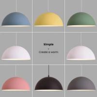 China JYLIGHTING Matte Colorful Iron Dome Pendant Light, Half-Sphere Hanging Lamp for Kitchen Island & Dining Room, Multiple Colors Available for sale