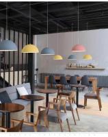 China JYLIGHTING Matte Colorful Iron Dome Pendant Light, Half-Sphere Hanging Lamp for Kitchen Island & Dining Room, Multiple Colors Available for sale