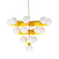 China JYLIGHTING Modern Contemporary Tiered Chandelier, Carbon Steel & Acrylic Globe Fixture for Foyer & Bedroom for sale