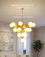 China JYLIGHTING Modern Contemporary Tiered Chandelier, Carbon Steel & Acrylic Globe Fixture for Foyer & Bedroom for sale