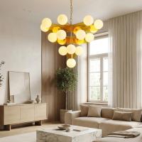 China JYLIGHTING Modern Contemporary Tiered Chandelier, Carbon Steel & Acrylic Globe Fixture for Foyer & Bedroom for sale