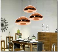 China JYLIGHTING Nordic Glossy Plated Glass Dome Pendant Light, Irregular Concave Bell Shade Hanging Lamp in Silver Gold Rose Gold for Kitchen Island & Dining Bar for sale